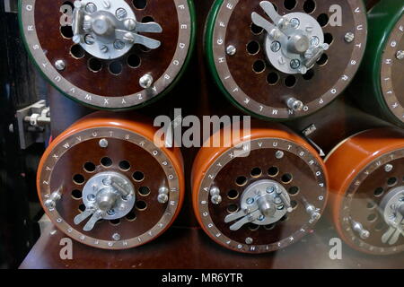 The bombe was an electro-mechanical device used by British cryptologists to help decipher German ...