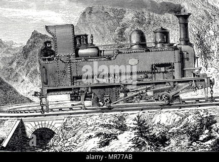 Fell's locomotive for the 'Rail Central' railway Stock Photo - Alamy