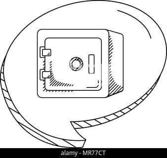 strong box inside chat bubble message Stock Vector Image & Art - Alamy