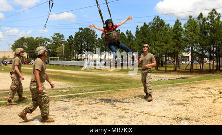 An airborne training jump tower at Fort Benning in Columbus, GA. April ...