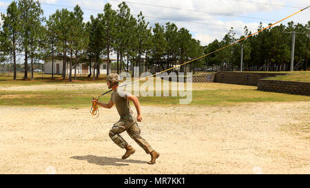 An airborne training jump tower at Fort Benning in Columbus, GA. April ...