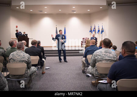 Retired Col. Howard Ward Jr. and Col. Brian May, 403rd Operations Group ...