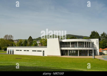 The new Lido building in Pontypridd park. It has been developed around ...