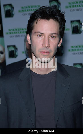 Keanu Reeves arriving at the Party for the "MATRIX RELOADED DVD RELEASE ...