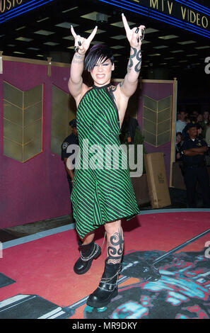 Pink arriving at the 2002 MTV Video Music Awards at the Radio City ...