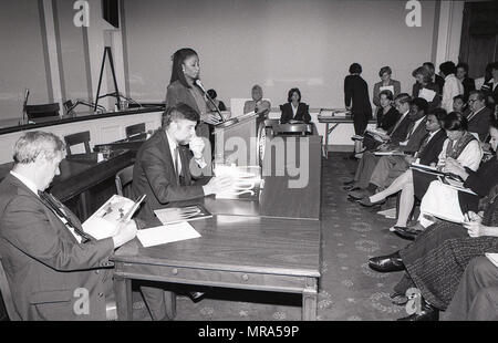 USAID REPORT TO CONGRESS - USAID member speaking from podium Stock ...