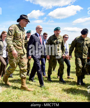 U.S. Army Col. Steven Gventer, center, commander of Joint Task Force ...