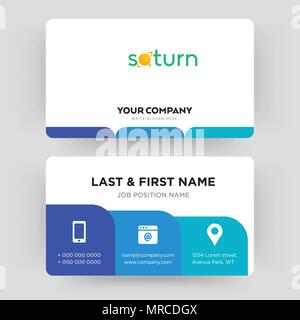 saturn, business card design template, Visiting for your company ...