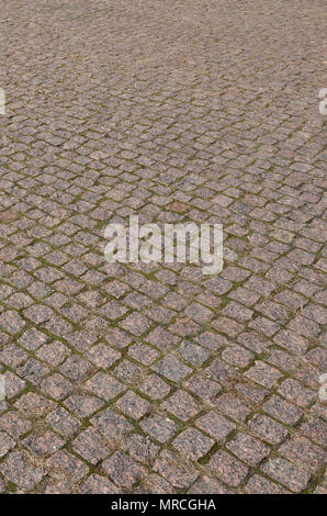 Cobbles texture - hard pavement, a kind of pavement, laid out by flat ...