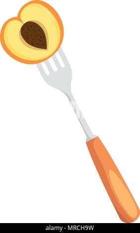 fresh mango fruit in fork Stock Vector Image & Art - Alamy