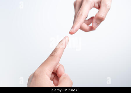 Two hands, almost touching each other Stock Photo - Alamy