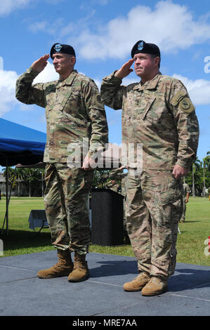 Gen. Robert B. Brown (left), commanding general of United States Army ...