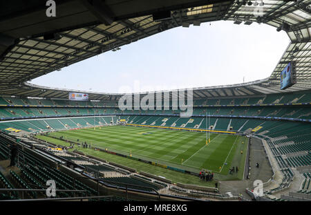 View inside Twickenham Stadium, Twickenham, London. Home of the English ...