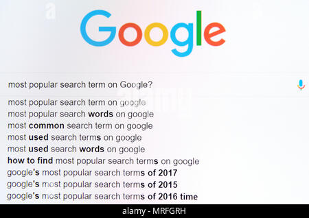 Screenshot of a Google search about Google Stock Photo: 186583207 - Alamy