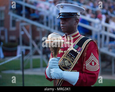 Master Gunnery Sgt. Kevin Buckles, drum major of the U.S. Marine Drum ...