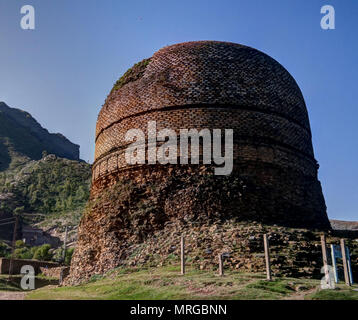 Shingardar Buddhist stupa in Swat Valley, North Pakistan with horse and ...