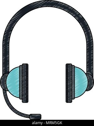 Headset call center scribble Stock Vector Image & Art - Alamy