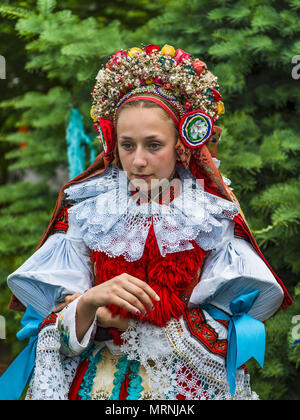 Southern Moravia, Czech Republic costume couple wearing folk costumes ...