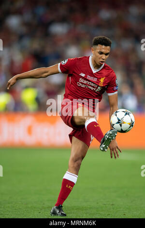 Trent Alexander-Arnold of Real Madrid arrives during the UEFA Champions ...