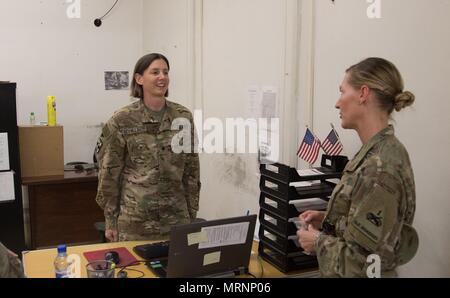 Lt. Col. Robin-Desty Husted and Command Sgt. Maj. Jason Porras, command ...