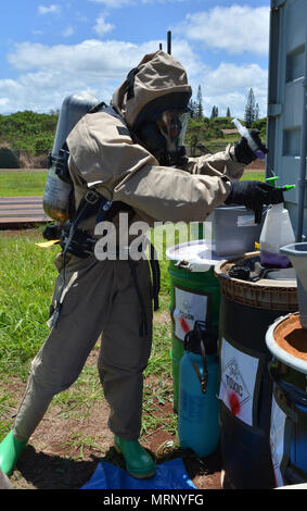 Two soldiers from the 71st Chemical Regiment, 25th Infantry Division ...