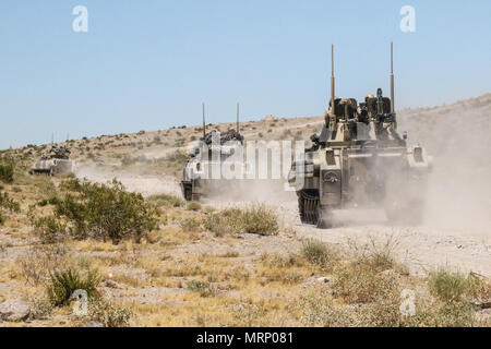 FORT IRWIN, Calif. – Vehicles from 1st Squadron, 11th Armored Cavalry ...