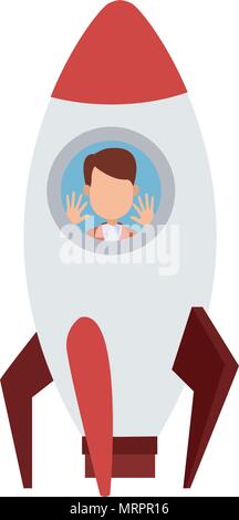 Businessman inside rocket Stock Vector Image & Art - Alamy