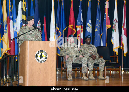 Colonel Kevin Bass addresses the crowd during the MEDDAC Change of ...