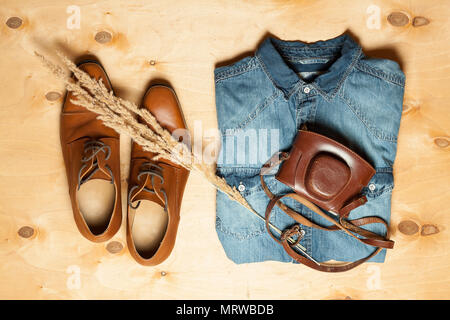 Two shirts. Outfit of modern creative men Stock Photo - Alamy