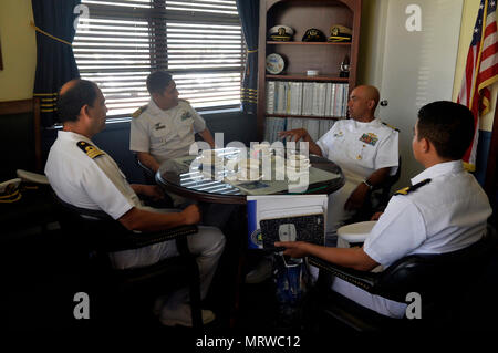 Mexican navy patrol-vessel ARM Revolution (P 164) prepares to move into ...