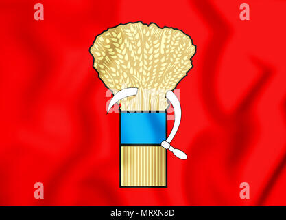 3D Flag of Primorsky Krai, Russia. 3D Illustration Stock Photo - Alamy