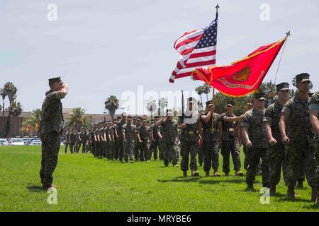 U. S. Marine Corps Col. Stephen Keane, incoming commanding officer of ...