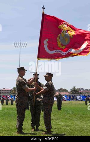 U. S. Marine Corps Col. Stephen Keane, incoming commanding officer of ...