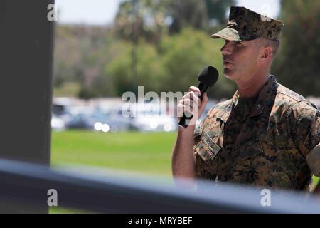 U. S. Marine Corps Col. Stephen Keane, incoming commanding officer of ...