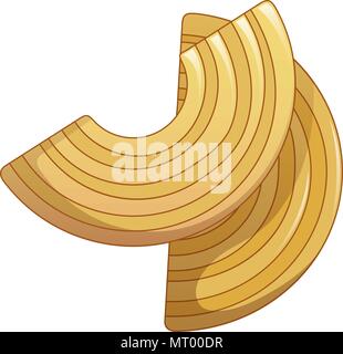 Gobetti rigati pasta icon. Realistic illustration of gobetti rigati ...