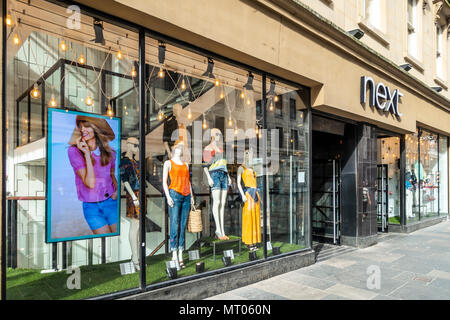 Mannequins in Next clothing store window display Manchester city centre ...