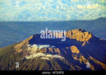 raung volcano aerial, east java, indonesia Stock Photo - Alamy