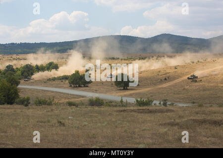 Bulgarian army battle tank from above. Entrance holes Stock Photo - Alamy
