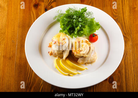 Steamed Trout fillet roll Stock Photo - Alamy