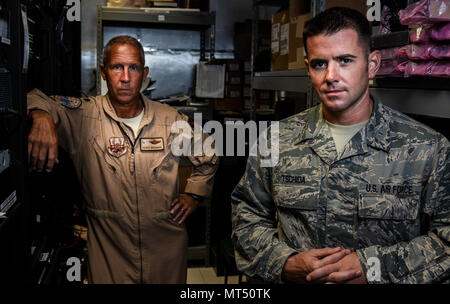 Master Sgt. Kyle Tschida, a Joint Interface Control cell watch officer ...