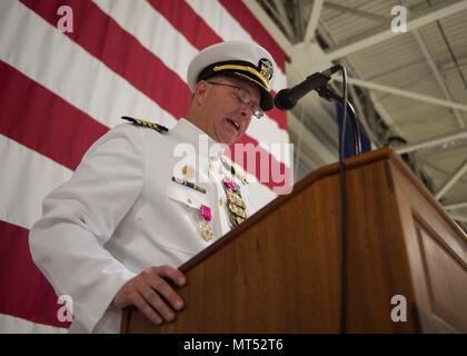 NORFOLK (July 28, 2017) Capt. George Semple calls Sailors to attention ...