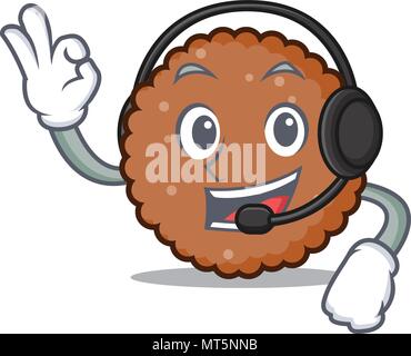 Singing chocolate biscuit mascot cartoon Stock Vector Image & Art - Alamy