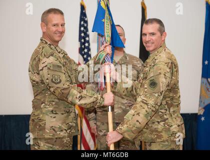 Col. Charles Bolton, 386th Air Expeditionary Wing commander, receives ...