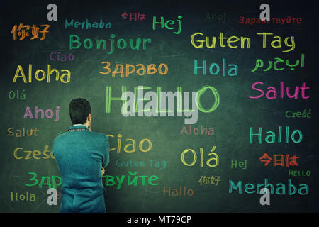 The arabic Word Hallo, Translation: Hello on a Display Stock Photo - Alamy