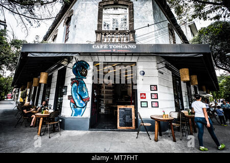 Café Toscano, Restaurant at Colonia Roma Norte, Mexico City, CDMX Stock ...
