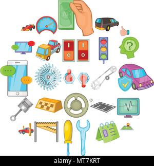 Overhaul icons set, cartoon style Stock Vector Image & Art - Alamy