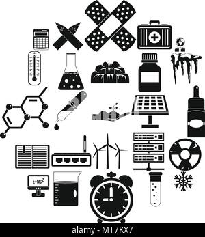 Chemical composition icons set, simple style Stock Vector Image & Art ...