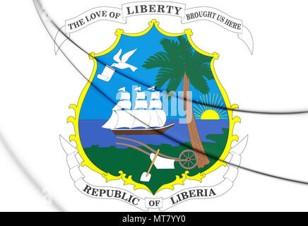 Liberia Coat of Arms. 3D Illustration Stock Photo - Alamy