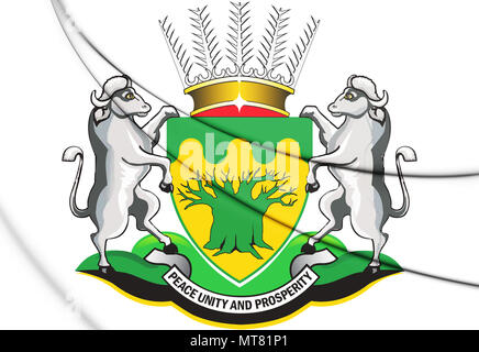 Limpopo Province coat of arms, South Africa. 3D Illustration Stock ...