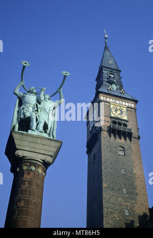 LUR BLOWER AND CITY HALL BELFRY COPENHAGEN DENMARK Stock Photo - Alamy